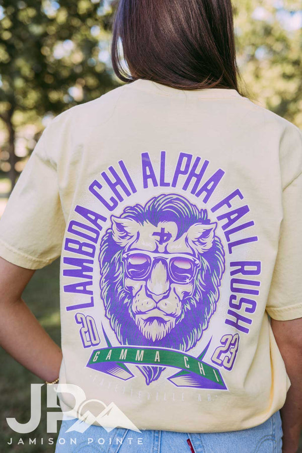 Lambda Chi Fall Rush Lion Tshirt - Jamison Pointe