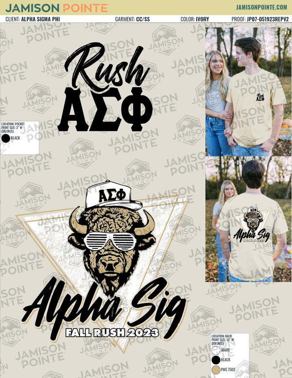 Alpha Sigma Phi University of Colorado Fall Rush T-Shirt Gear - Jamison Pointe
