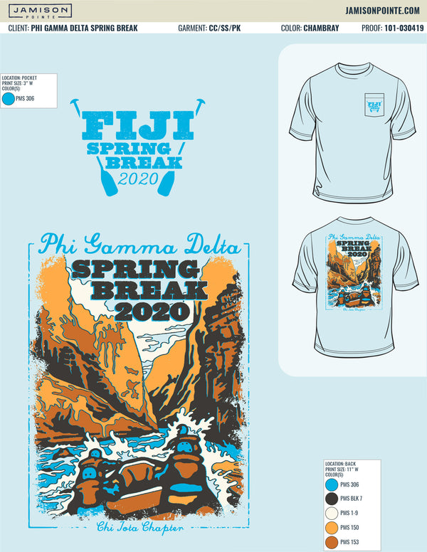 Phi Gamma Delta Spring Break T-Shirt for Fun Days - Jamison Pointe