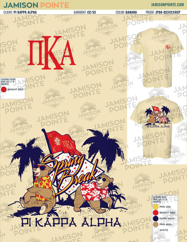 Pi Kappa Alpha University of Florida Spring Break T-Shirt - Jamison Pointe
