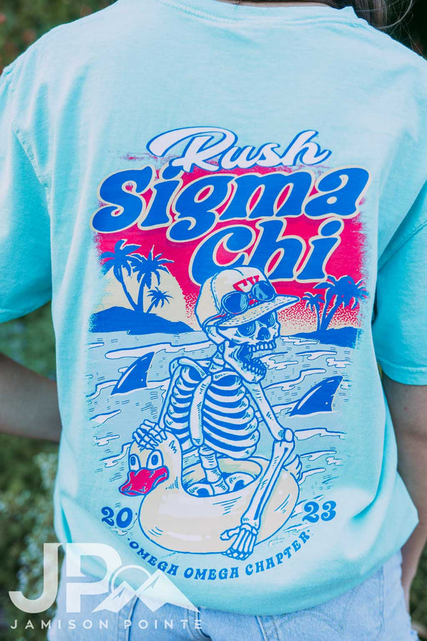 Sigma Chi Skeleton Rush Tshirt - Jamison Pointe