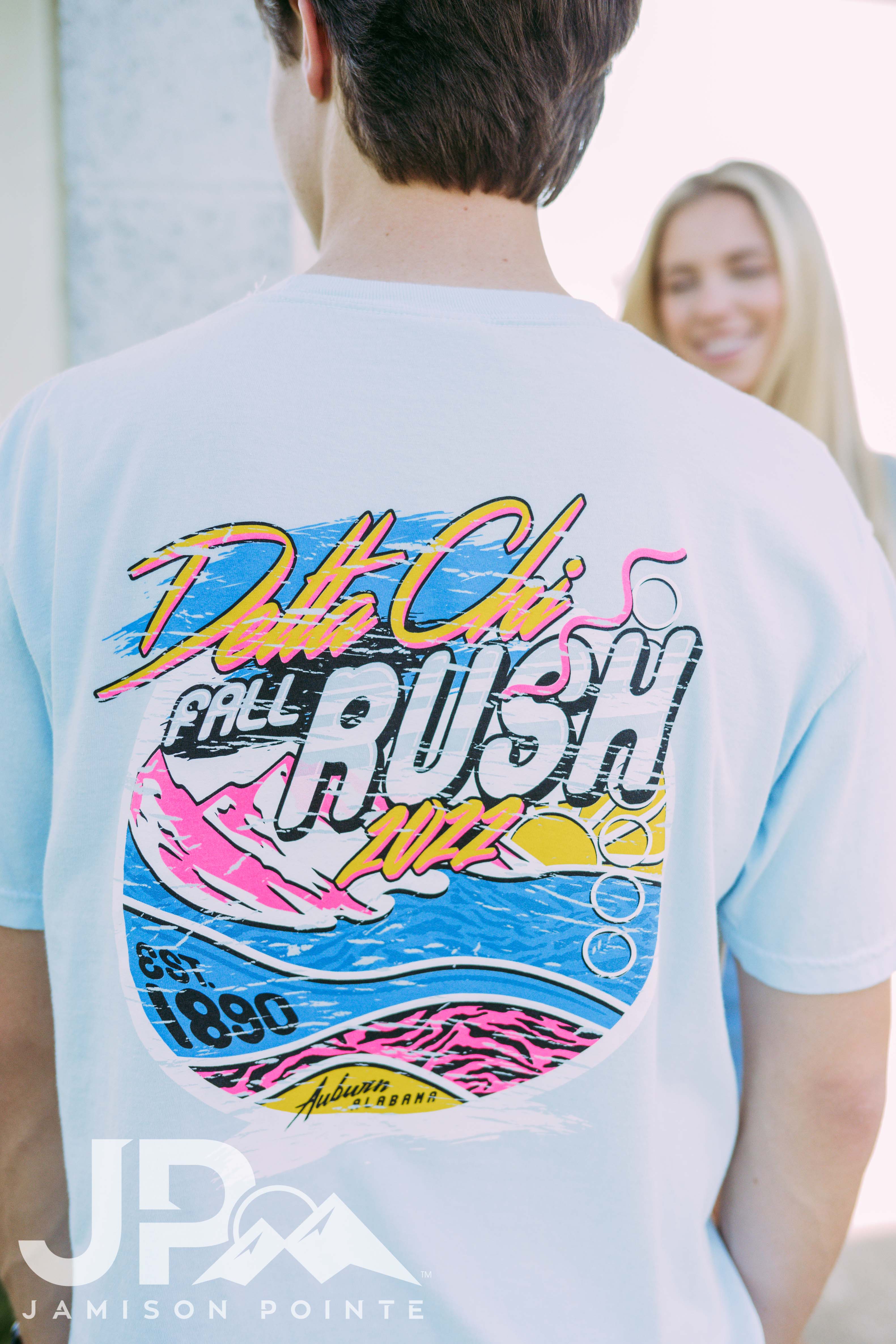 Delta Chi Retro Colorful Fall Rush Tee - Jamison Pointe