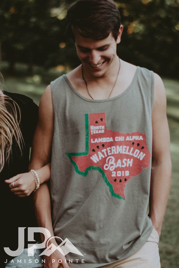 Lambda Chi Alpha Watermelon Bash Social Custom Tanks | Jamison Pointe