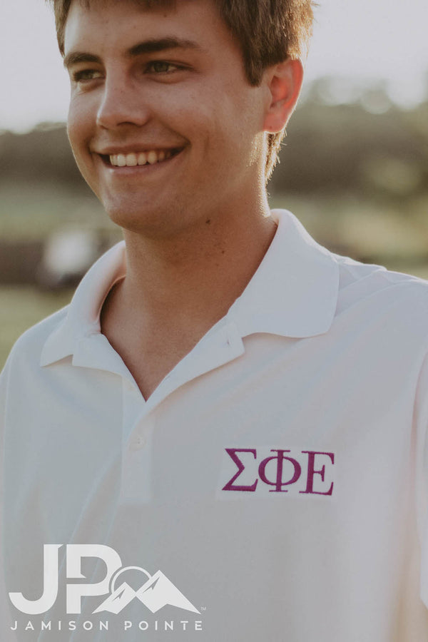 Sigma Phi Epsilon PR Letters Custom Fraternity Polo | Jamison Pointe